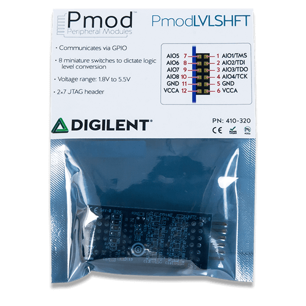 Pmod LVLSHFT: Logic Level Shifter