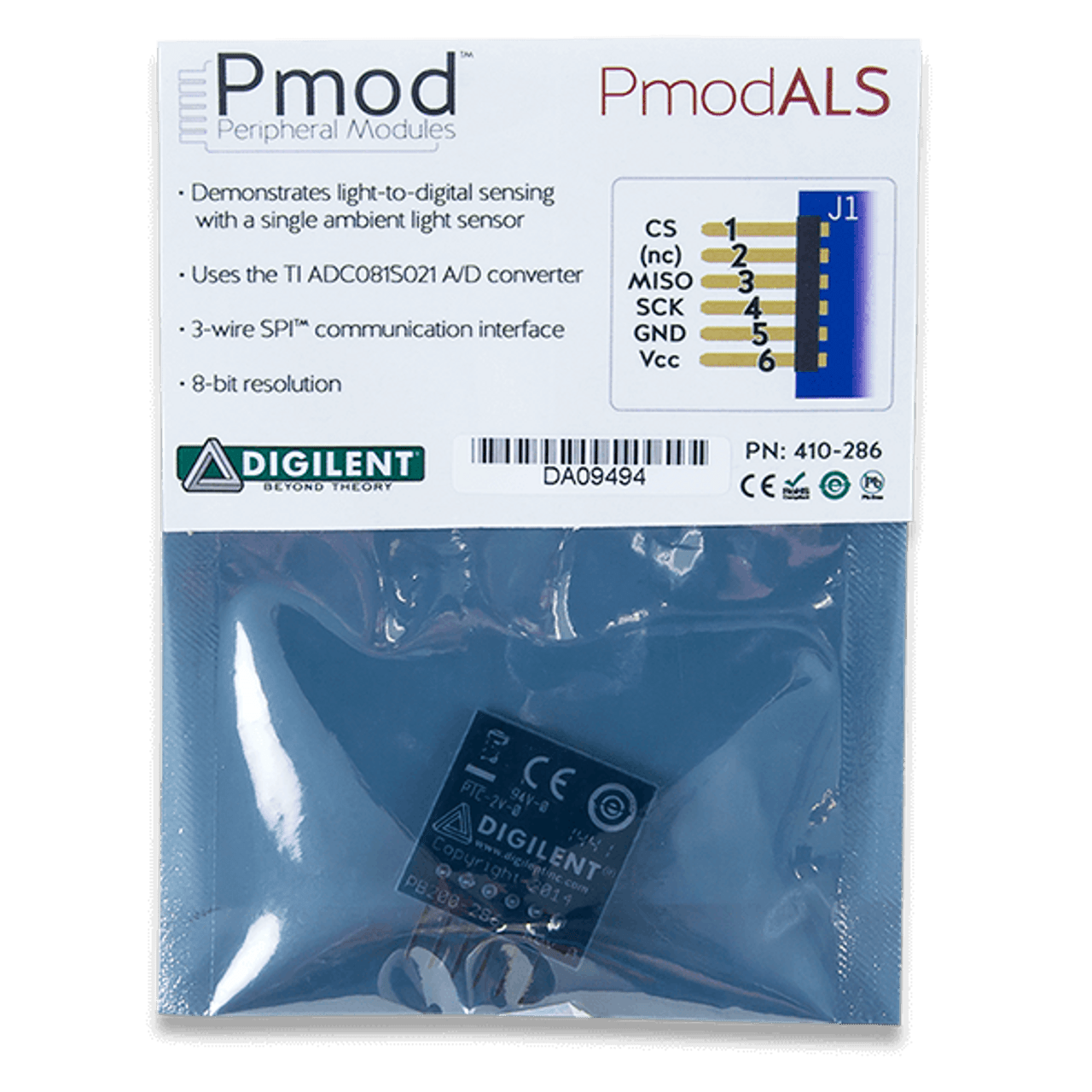 Pmod ALS: Ambient Light Sensor